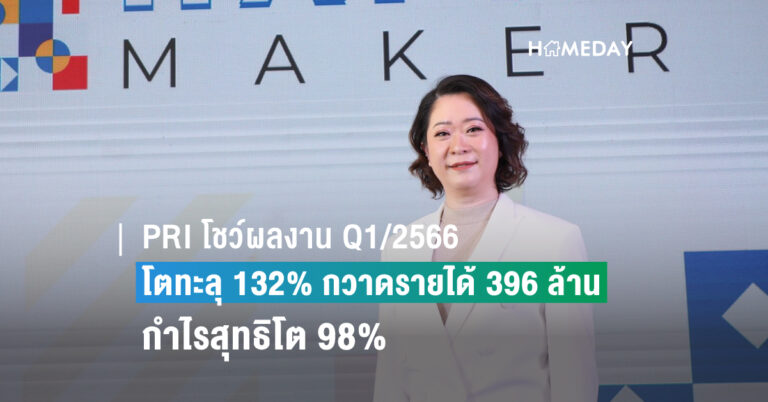 PRI โชว์ผลงาน Q1/2566 โตทะลุ 132% กวาดรายได้ 396 ล้าน กำไรสุทธิโต 98% เร่งเสริมแกร่งพันธมิตรขยาย ...